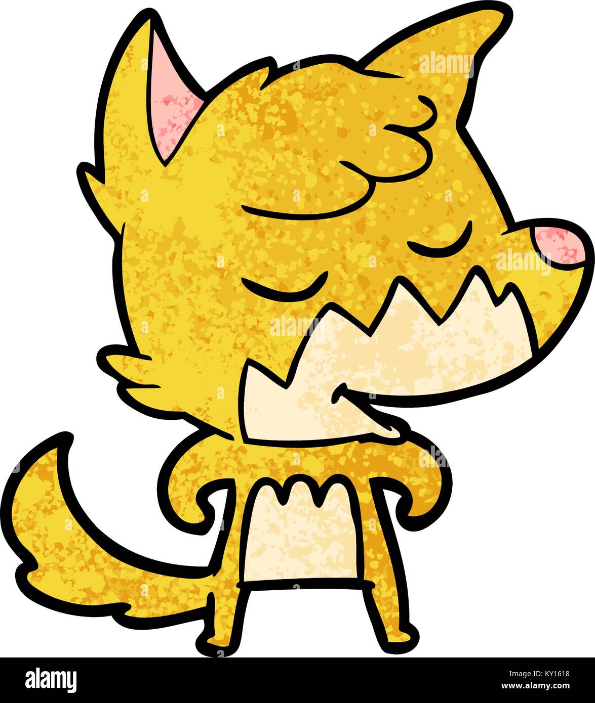 friendly cartoon fox Stock Vector Image & Art - Alamy