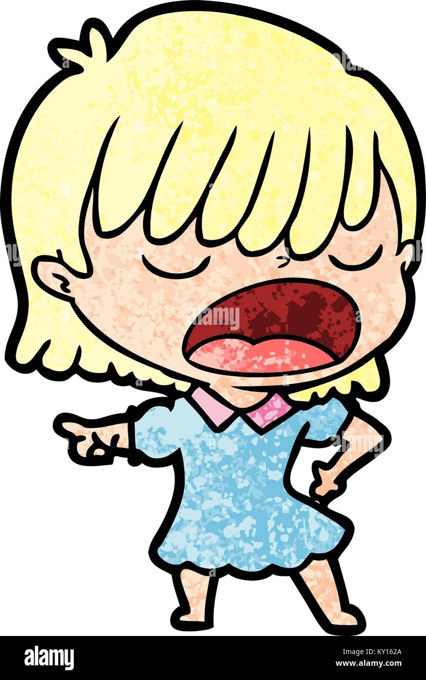 cartoon woman talking loudly Stock Vector Image & Art - Alamy