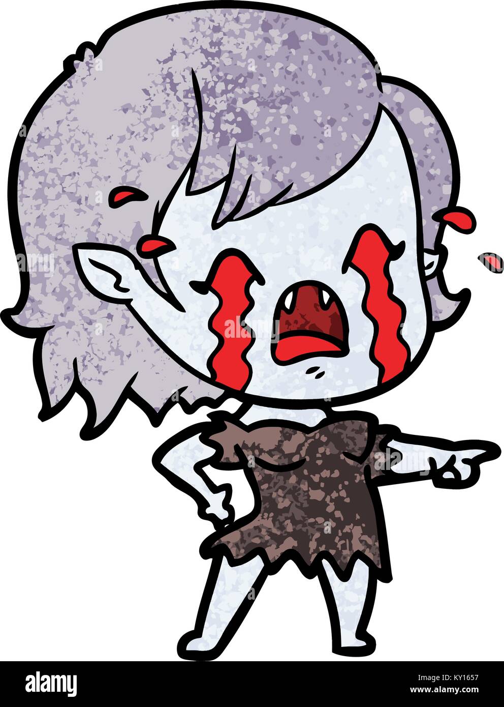 cartoon crying vampire girl Stock Vector Image & Art - Alamy