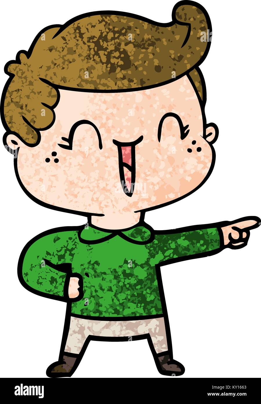 cartoon laughing boy pointing Stock Vector Image & Art - Alamy