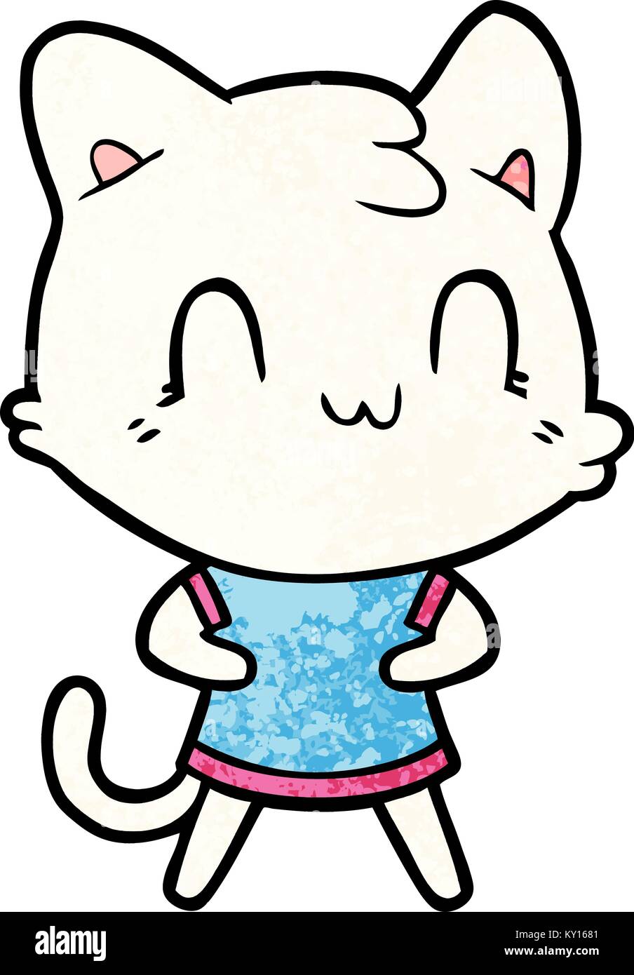 cartoon happy cat Stock Vector Image & Art - Alamy