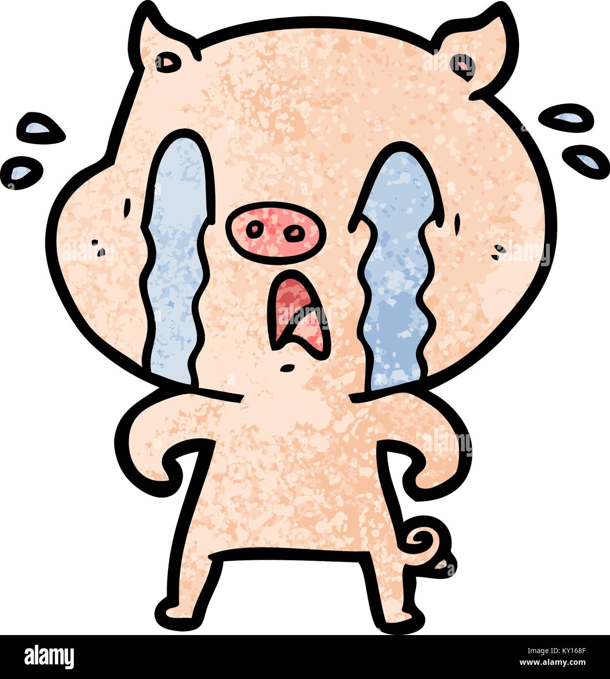 crying pig cartoon Stock Vector Image & Art - Alamy