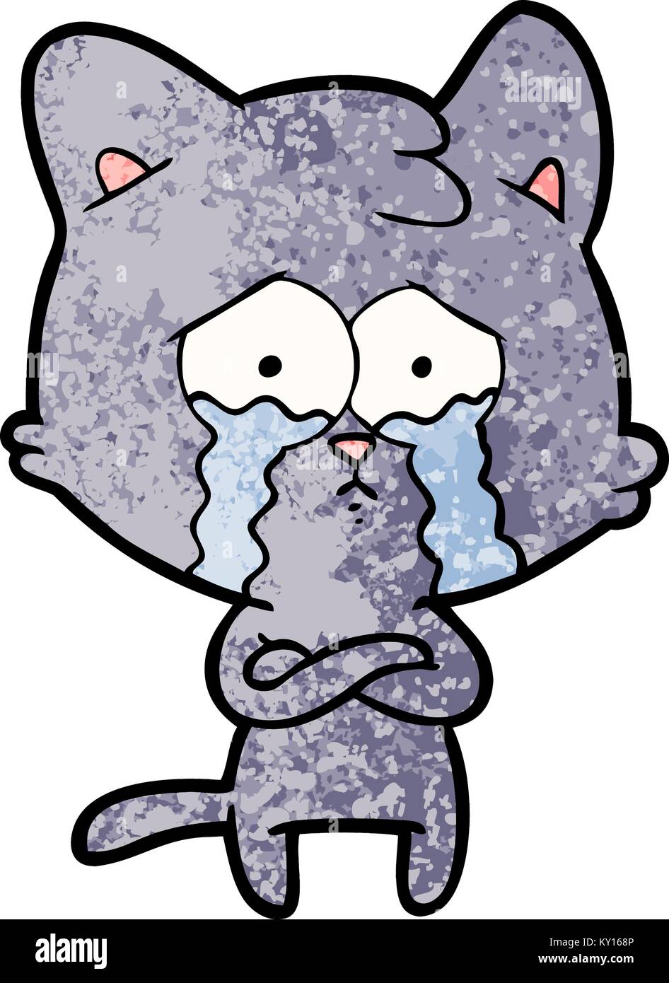 cartoon crying cat Stock Vector Image & Art - Alamy