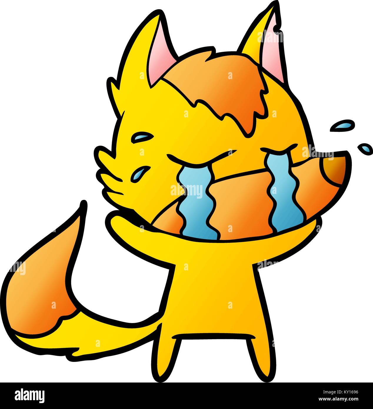 sad little fox cartoon character Stock Vector Image & Art - Alamy