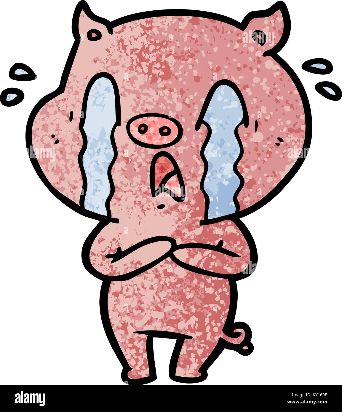 crying pig cartoon Stock Vector Image & Art - Alamy