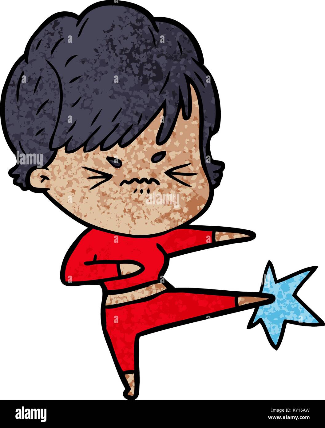 cartoon frustrated woman Stock Vector Image & Art - Alamy