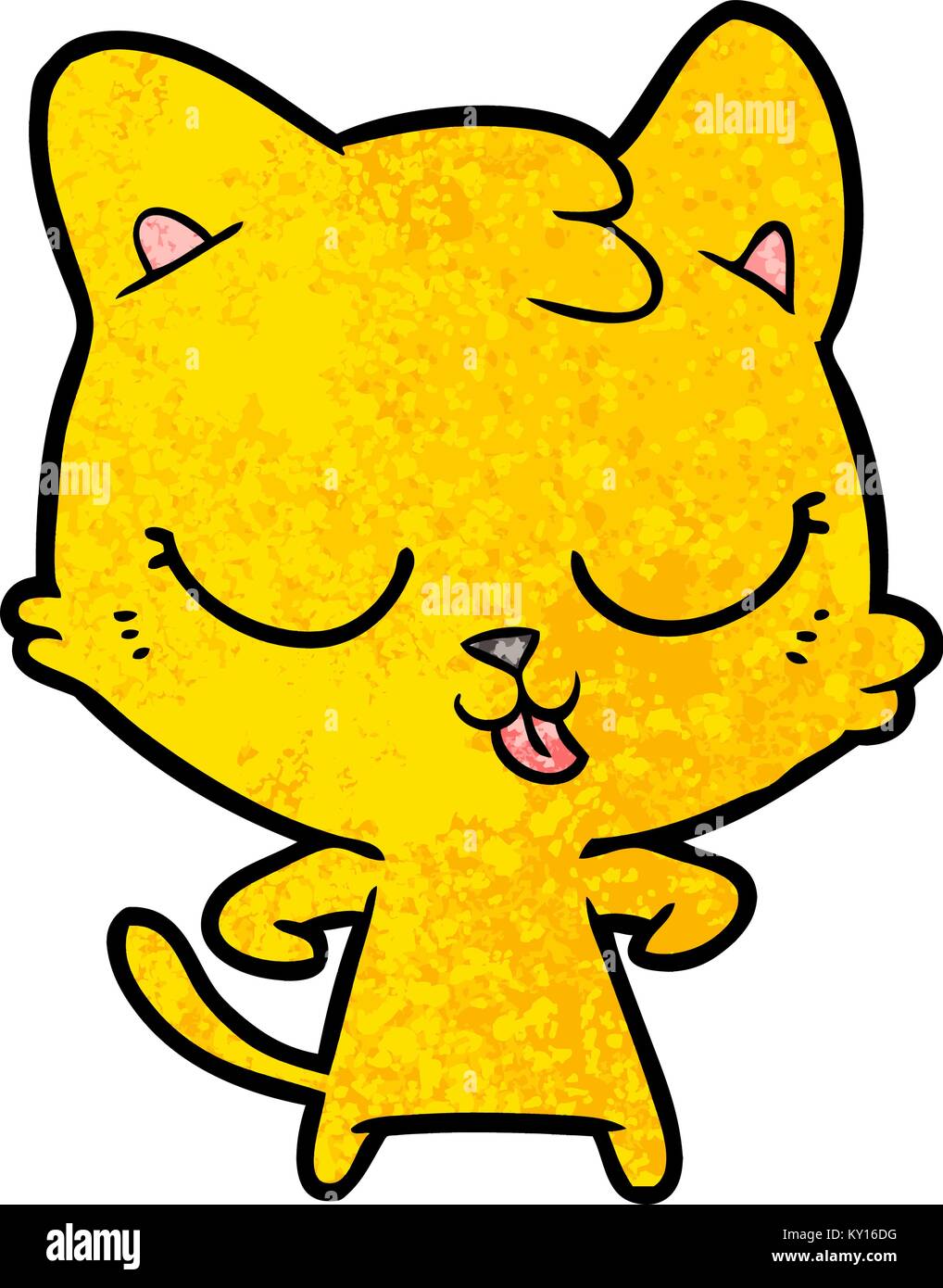 happy cartoon cat Stock Vector Image & Art - Alamy