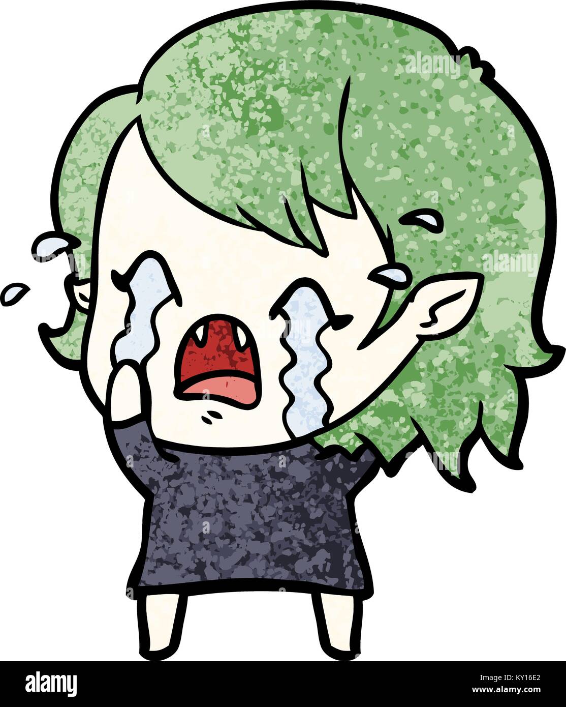 cartoon crying vampire girl Stock Vector Image & Art - Alamy