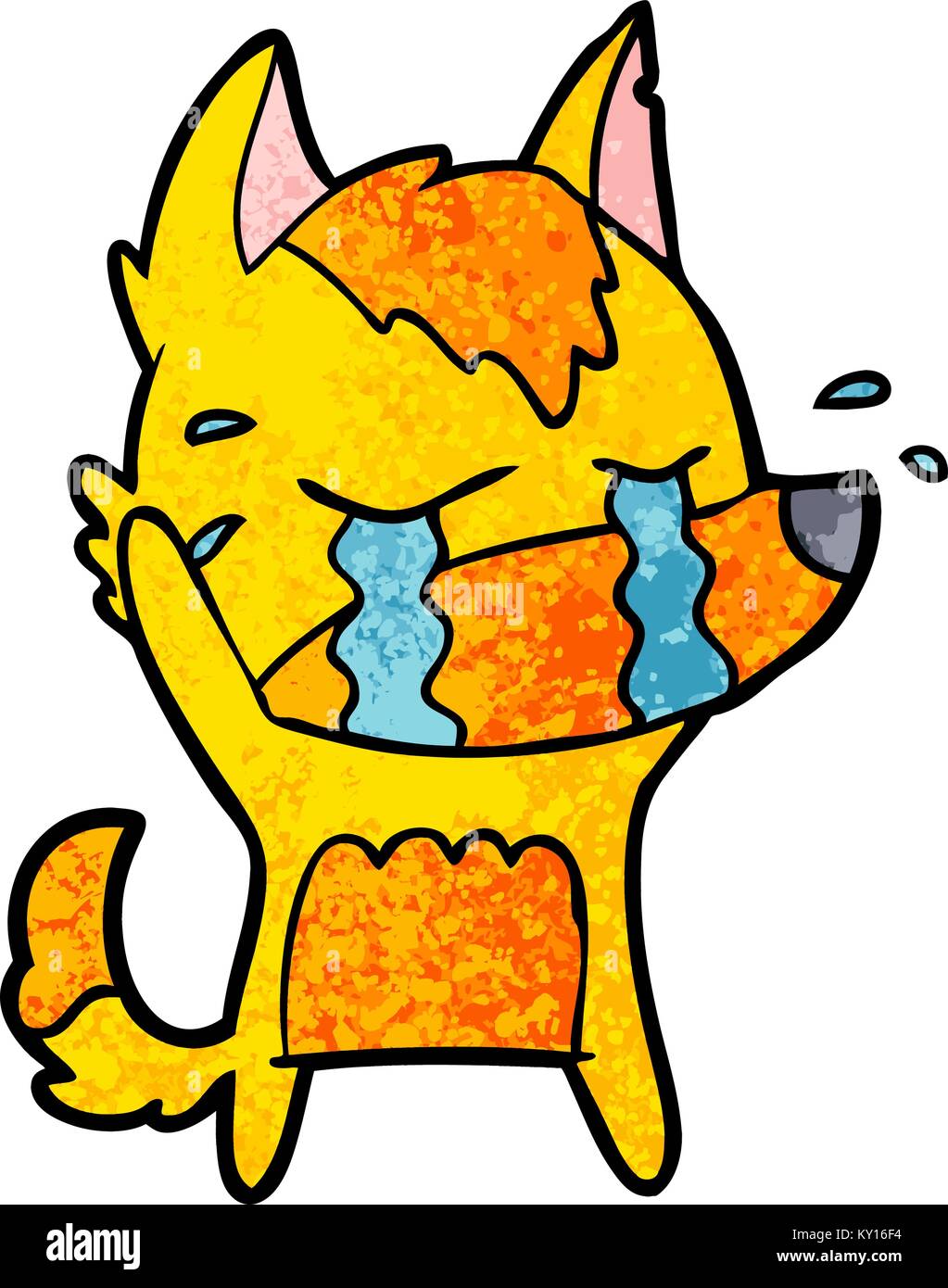 sad little fox cartoon character Stock Vector Image & Art - Alamy