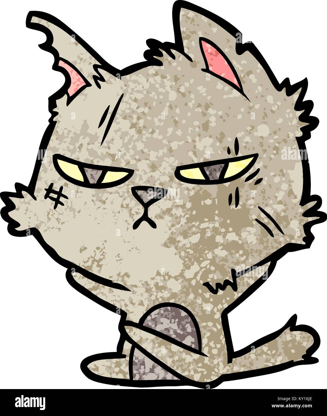 tough cartoon cat Stock Vector Image & Art - Alamy