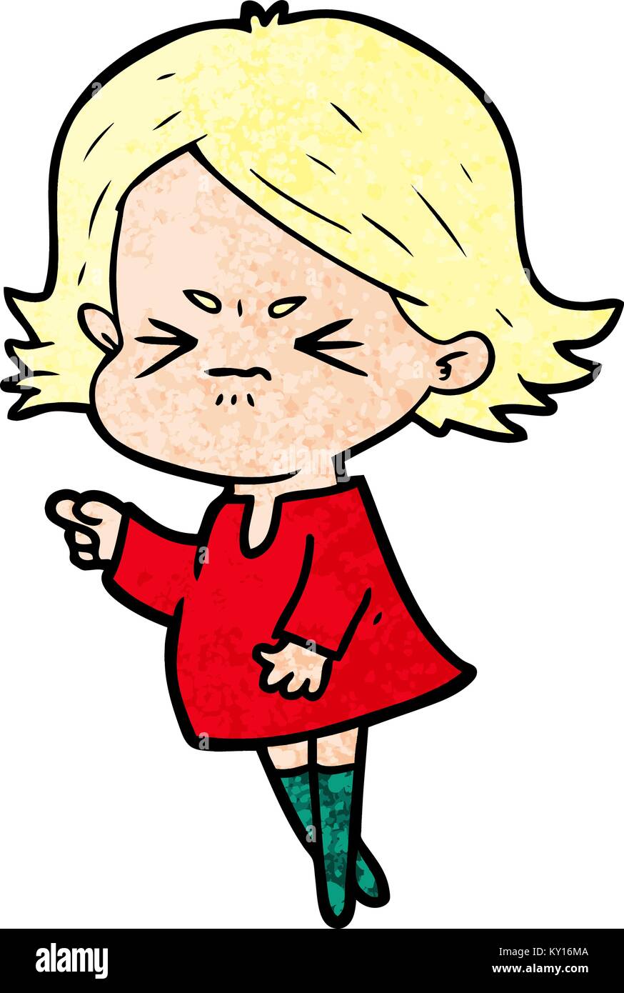 cartoon angry woman Stock Vector Image & Art - Alamy