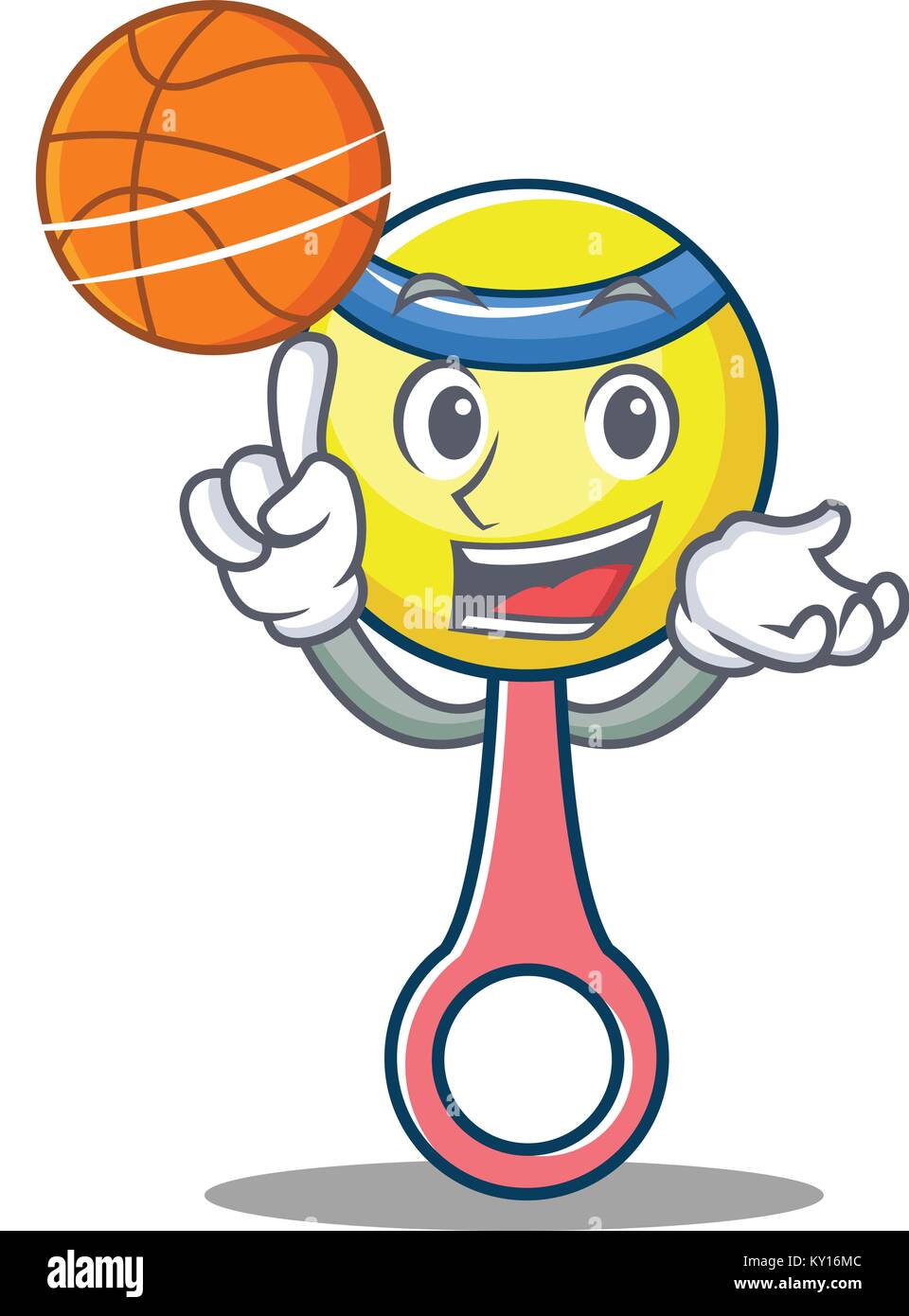 With basketball rattle toy character cartoon Stock Vector Image & Art ...