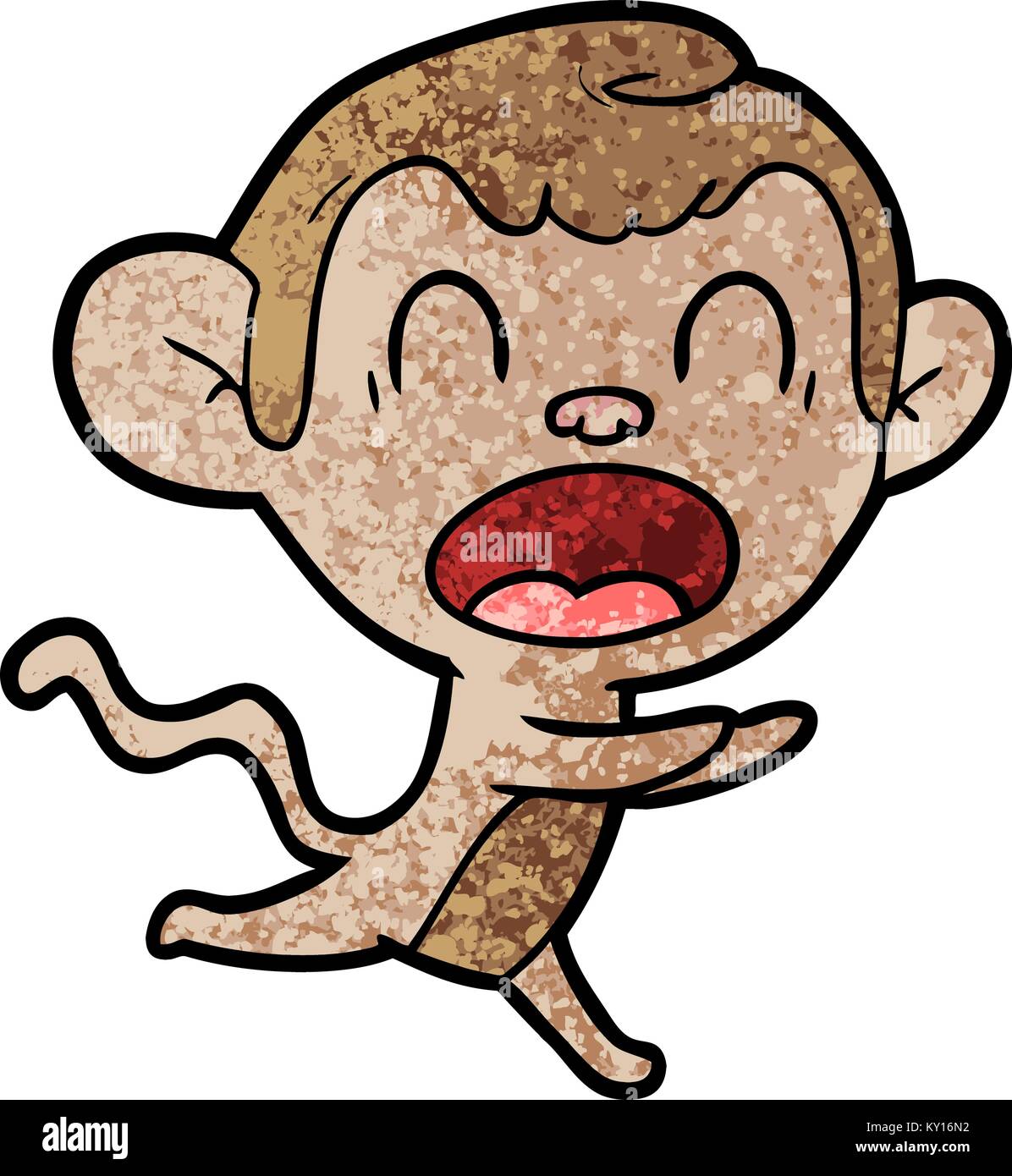 shouting cartoon monkey Stock Vector Image & Art - Alamy