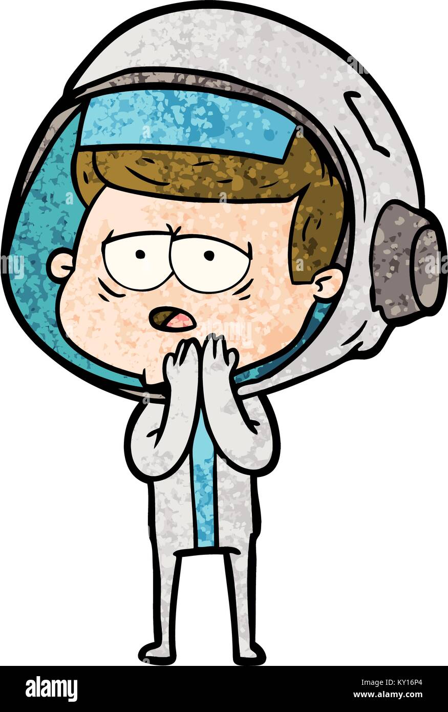 cartoon tired astronaut Stock Vector Image & Art - Alamy