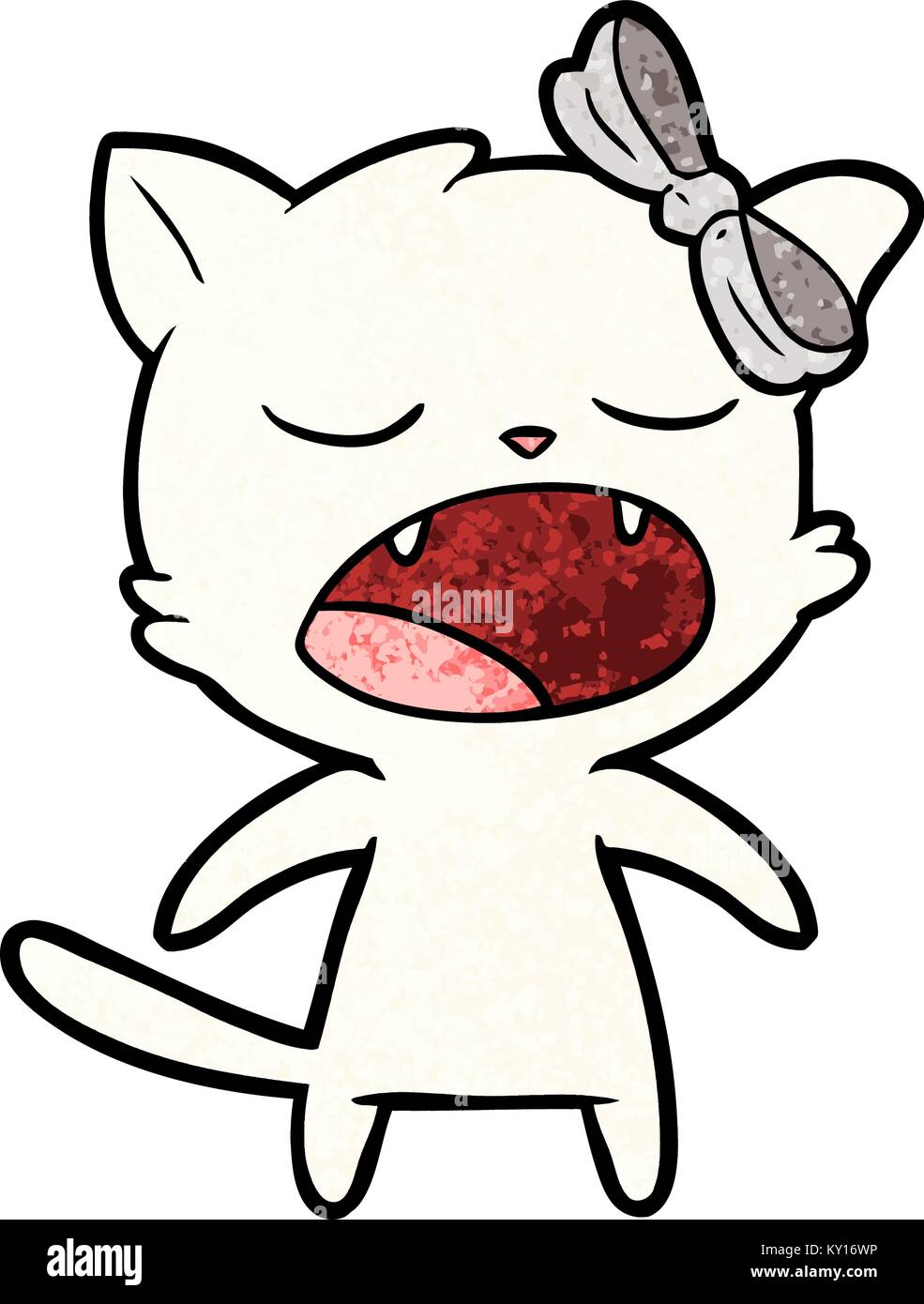 cartoon meowing cat Stock Vector Image & Art - Alamy