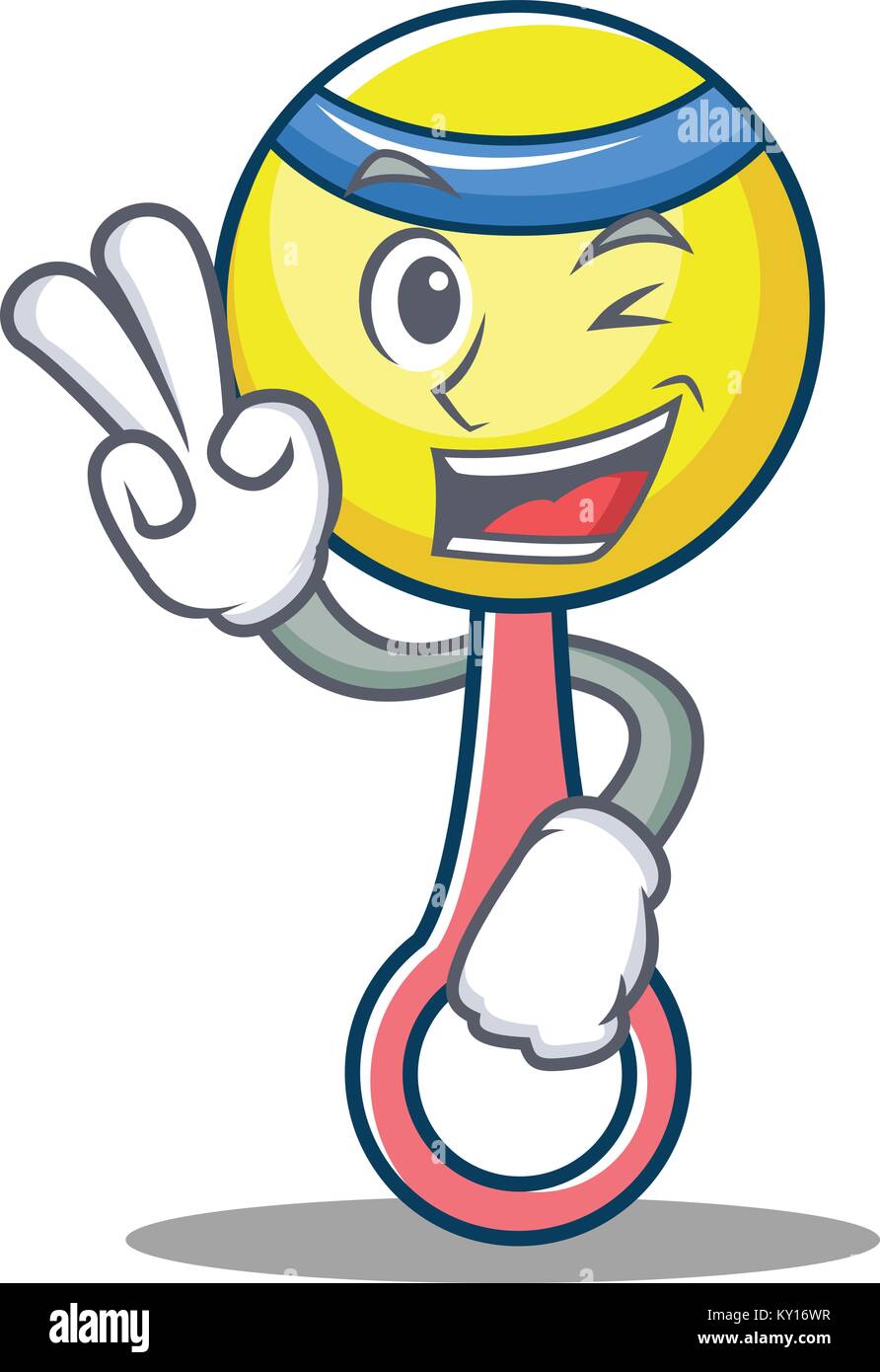 Two finger rattle toy character cartoon Stock Vector Image & Art - Alamy