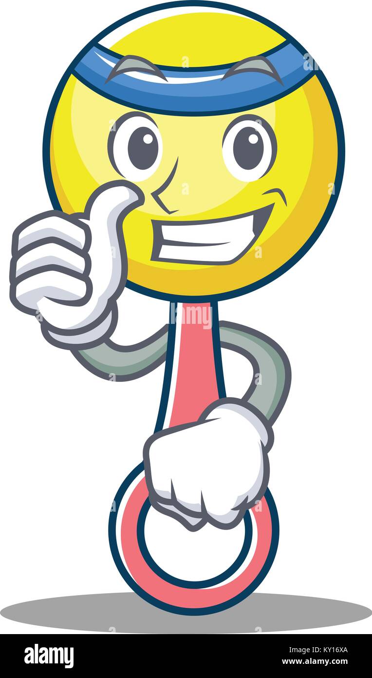 Thumbs up rattle toy character cartoon Stock Vector Image & Art - Alamy