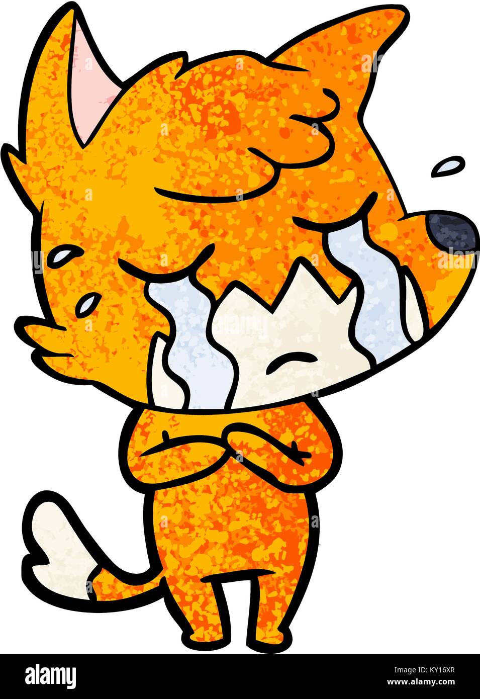 crying fox cartoon Stock Vector Image & Art - Alamy