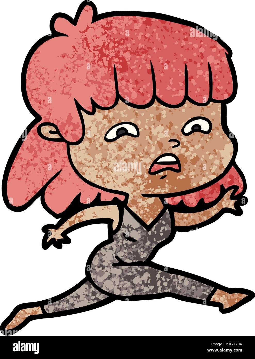 cartoon worried woman Stock Vector Image & Art - Alamy