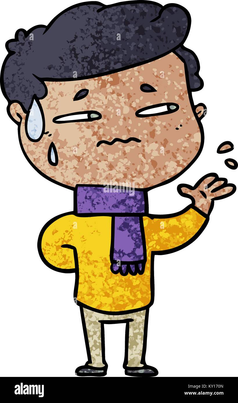 cartoon anxious man Stock Vector Image & Art - Alamy