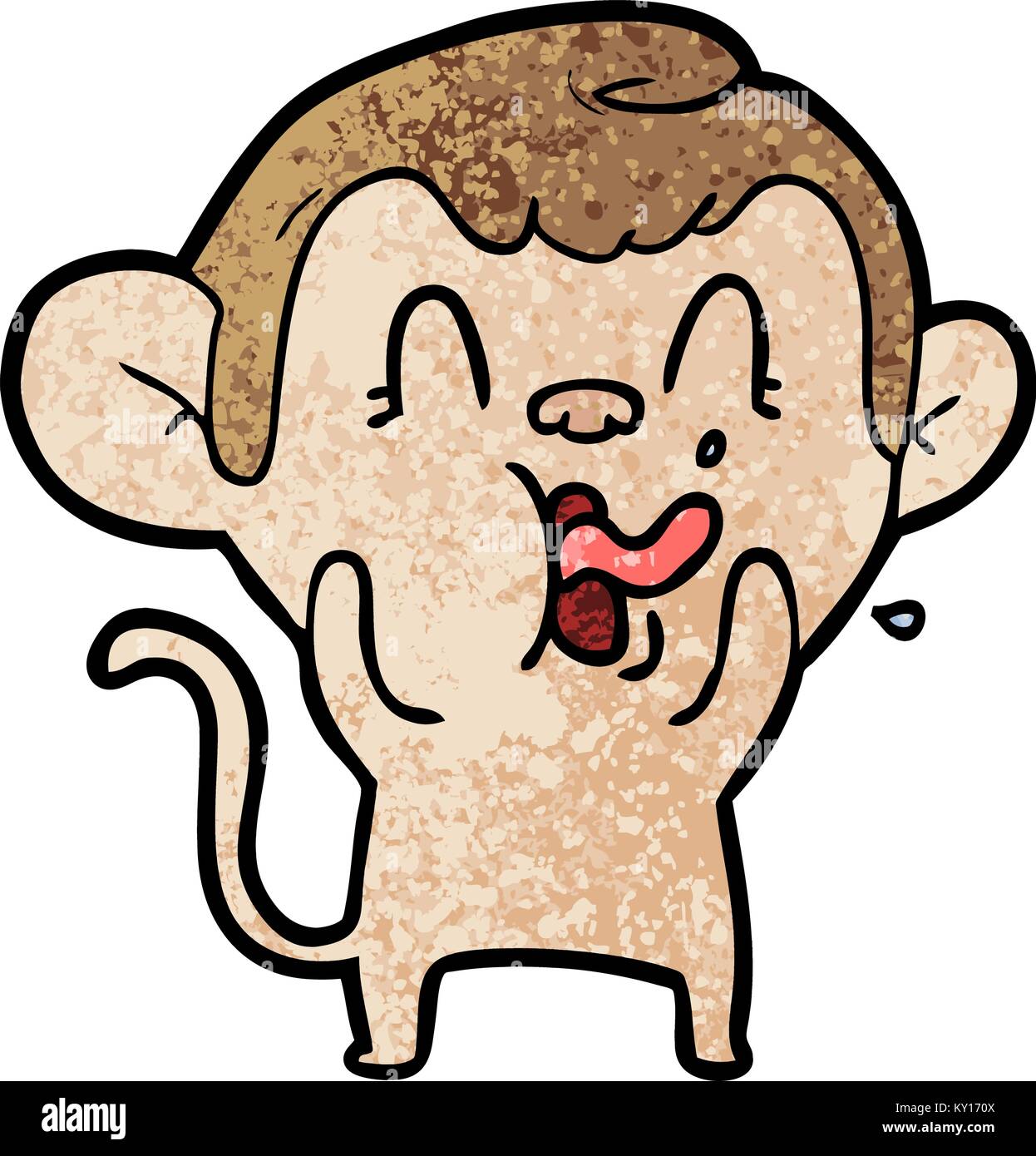 crazy cartoon monkey Stock Vector Image & Art - Alamy
