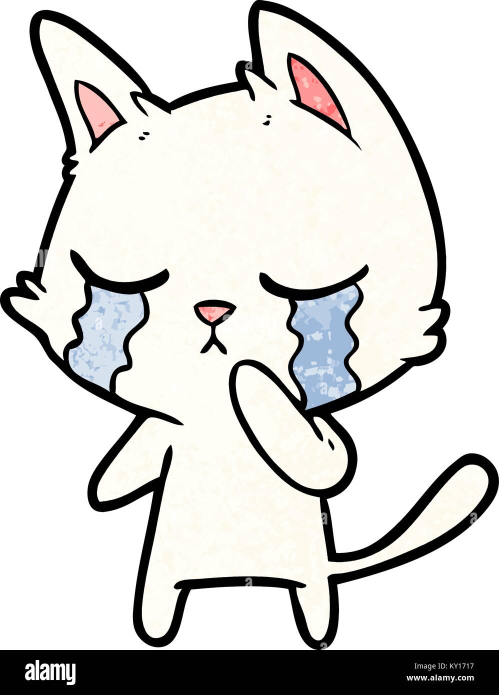 crying cartoon cat Stock Vector Image & Art - Alamy