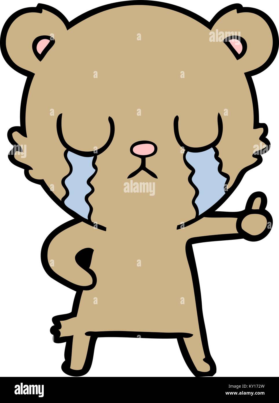 crying bear cartoon character Stock Vector Image & Art - Alamy
