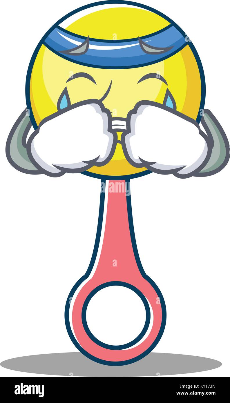 Crying rattle toy mascot cartoon Stock Vector Image & Art - Alamy