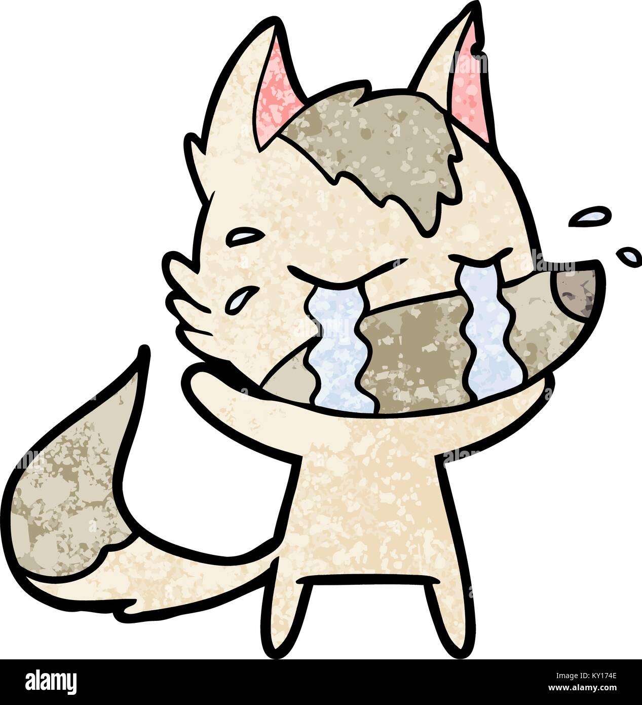 cartoon crying wolf Stock Vector Image & Art - Alamy