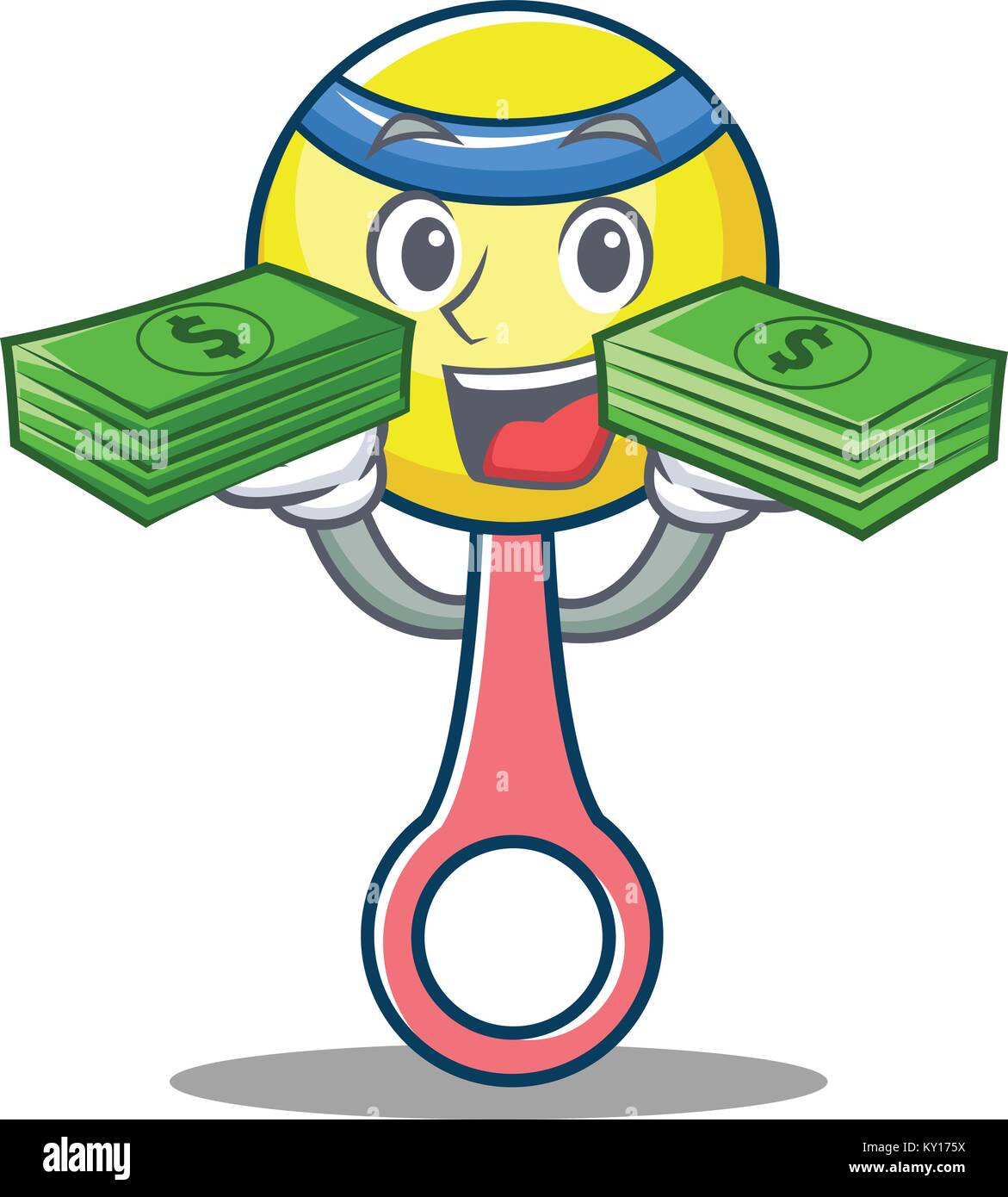 With money rattle toy mascot cartoon Stock Vector Image & Art - Alamy