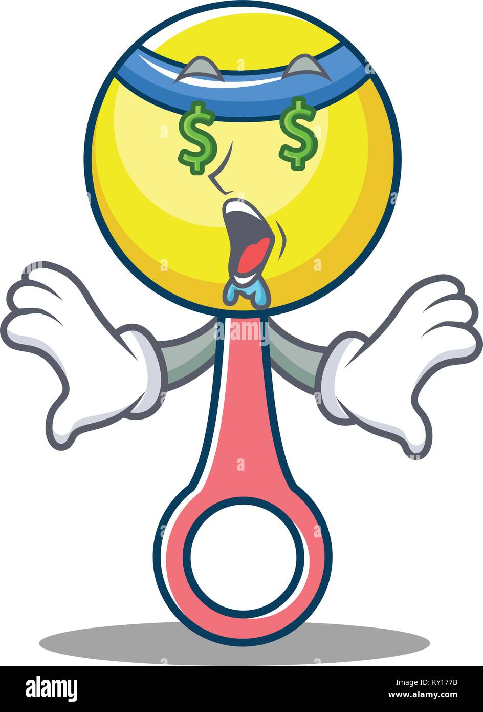 Baby gold rattle Stock Vector Images - Alamy