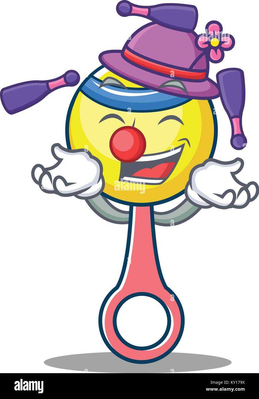 Juggling rattle toy mascot cartoon Stock Vector Image & Art - Alamy