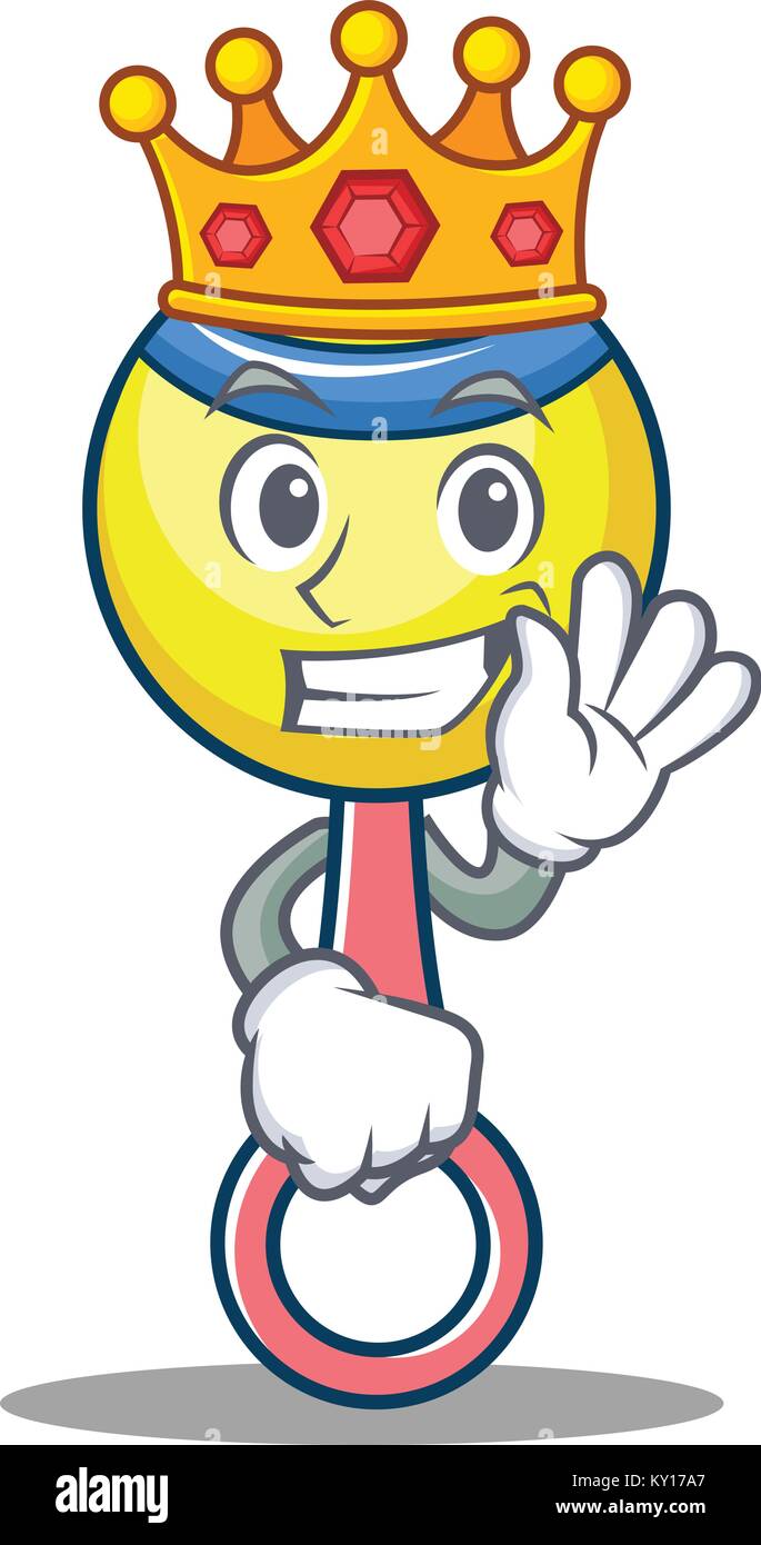 King rattle toy mascot cartoon Stock Vector Image & Art - Alamy