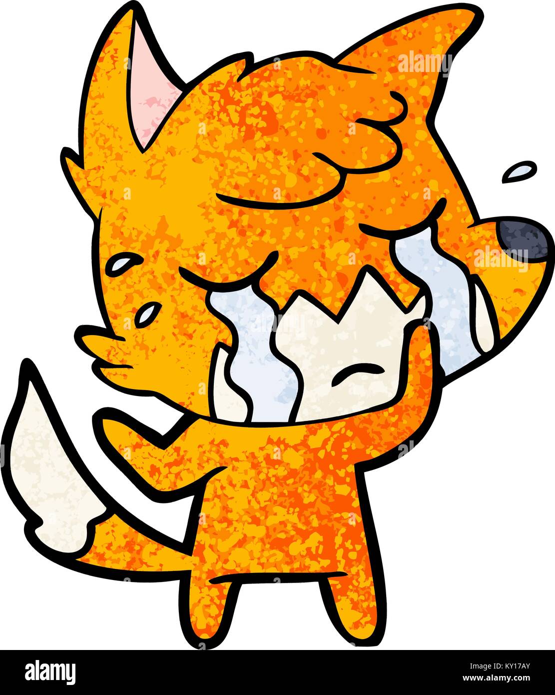 crying fox cartoon Stock Vector Image & Art - Alamy