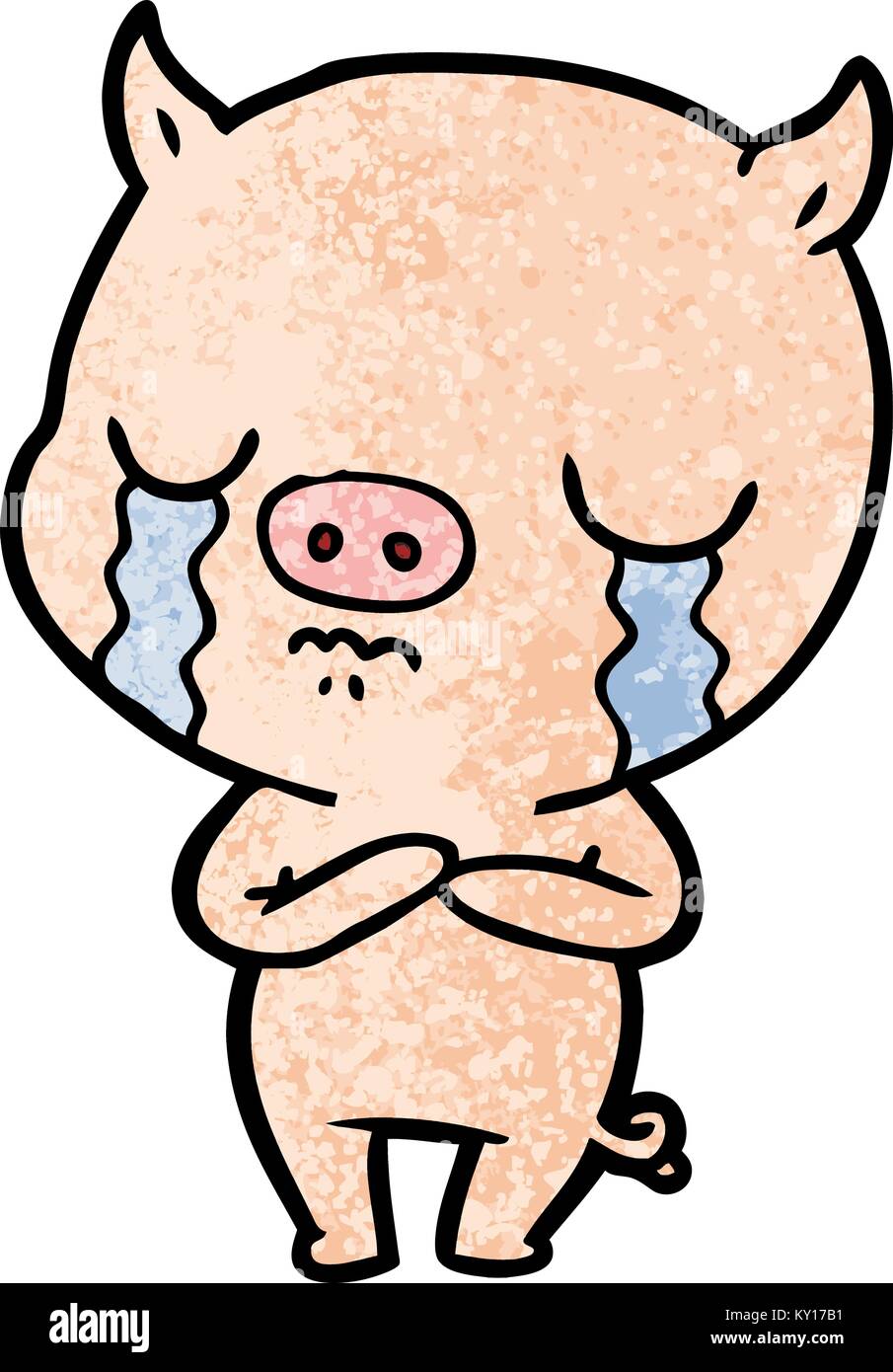 cartoon pig crying Stock Vector Image & Art - Alamy