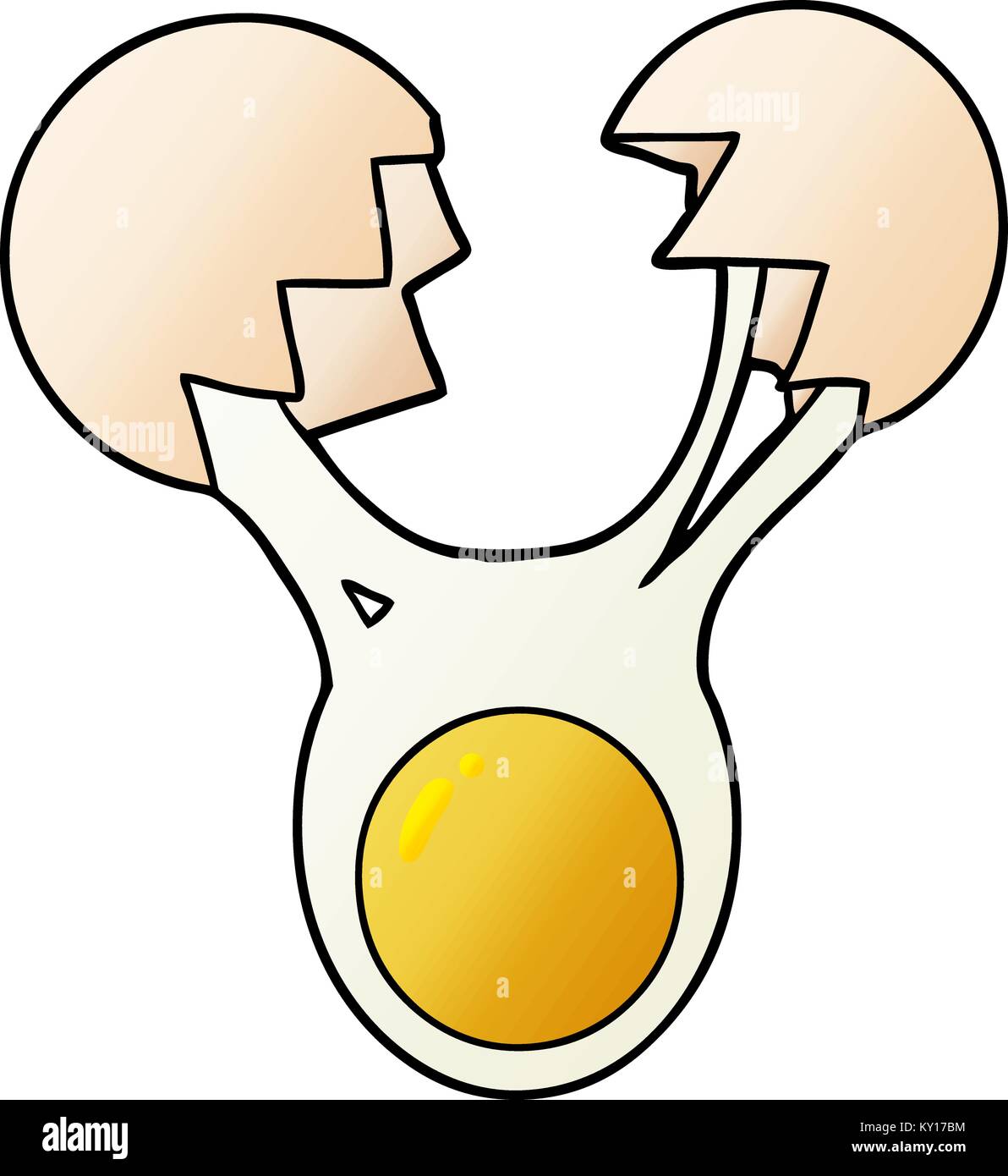 cracked egg cartoon Stock Vector Image & Art - Alamy