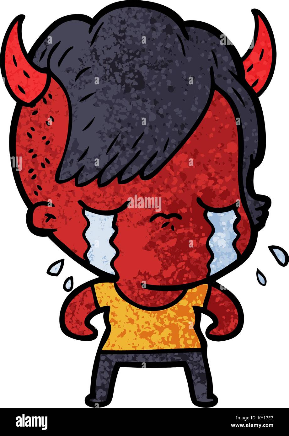 cartoon crying girl Stock Vector Image & Art - Alamy