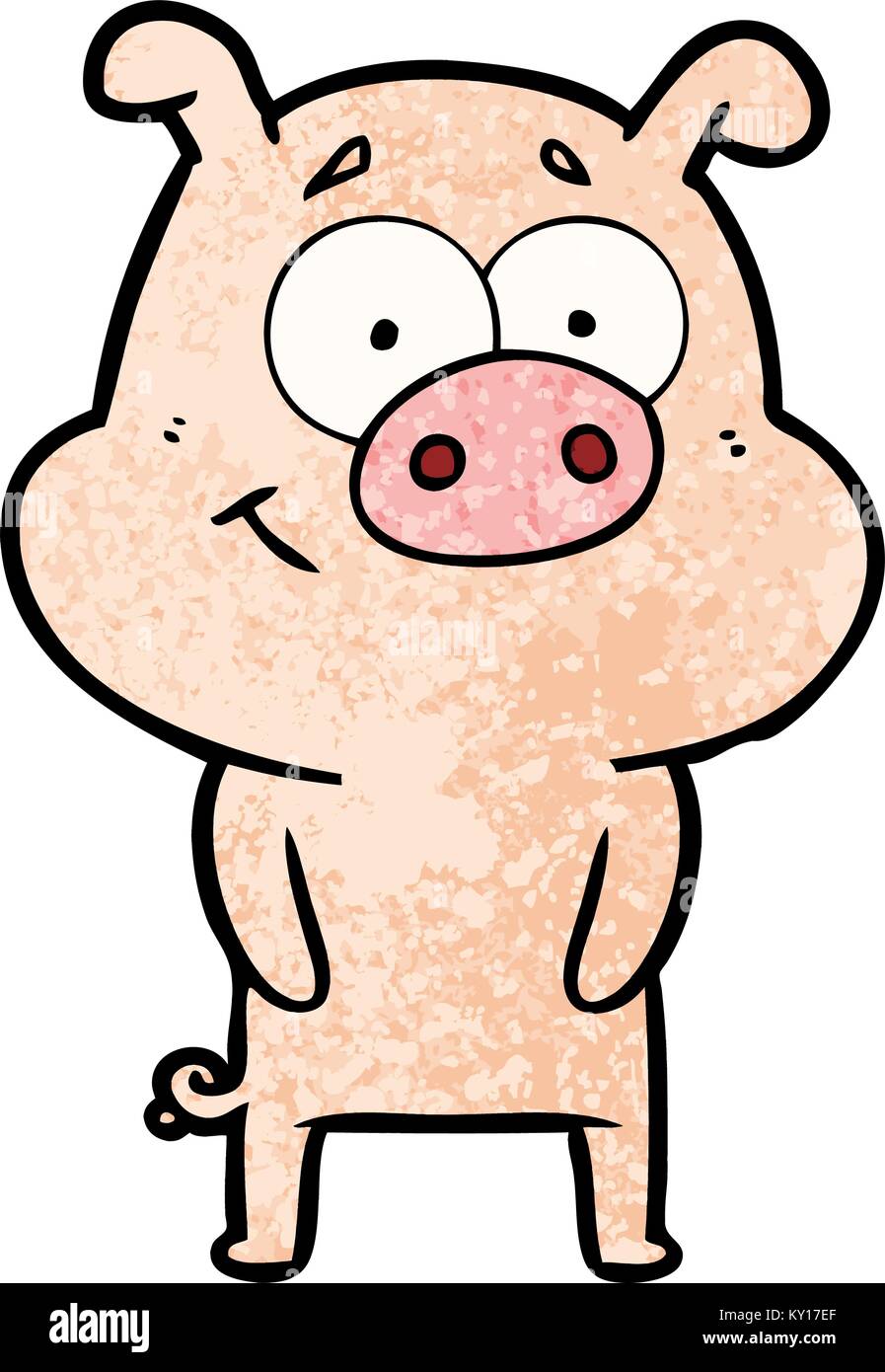 happy cartoon pig Stock Vector Image & Art - Alamy