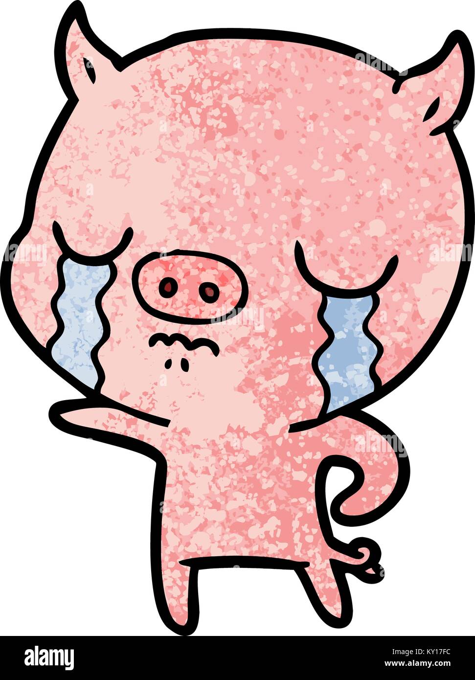 cartoon pig crying Stock Vector Image & Art - Alamy