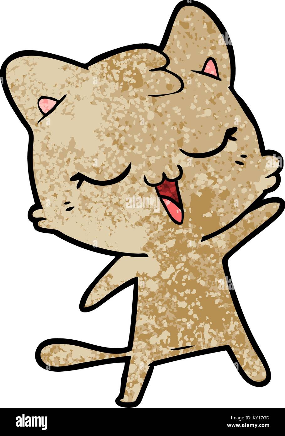 happy cartoon cat Stock Vector Image & Art - Alamy