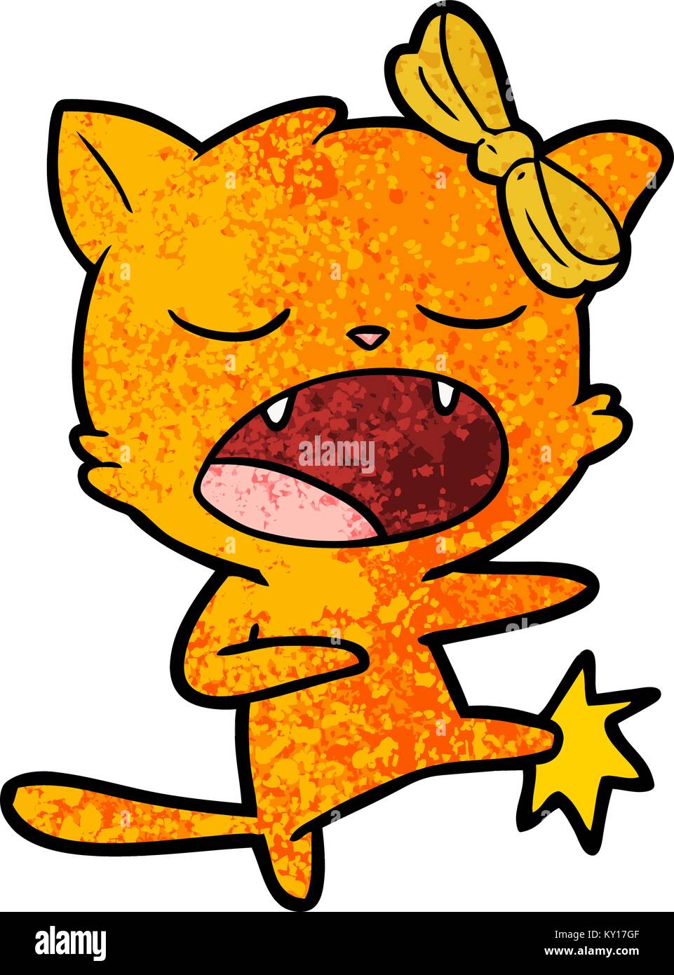 cartoon kicking cat Stock Vector Image & Art - Alamy