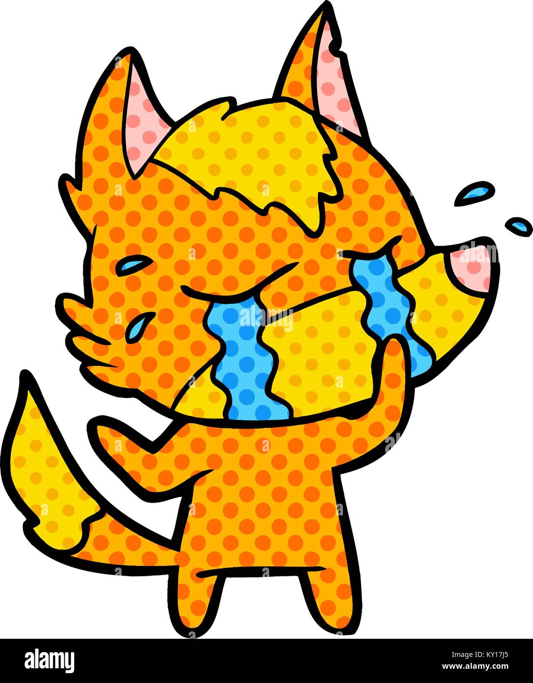 sad little fox cartoon character Stock Vector Image & Art - Alamy