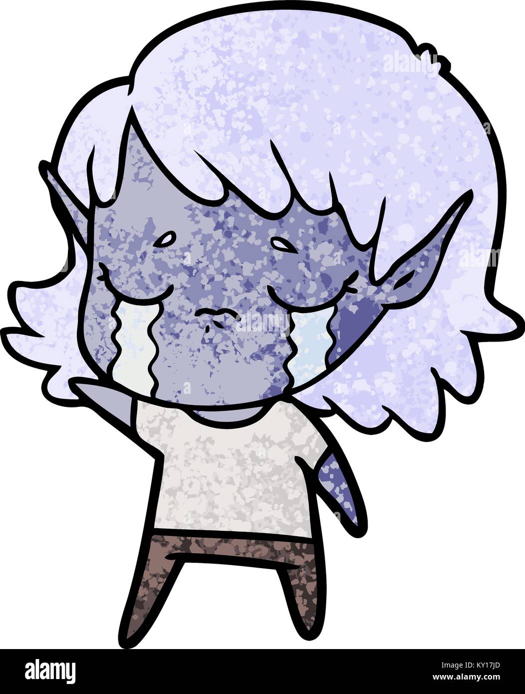 cartoon crying elf girl Stock Vector Image & Art - Alamy