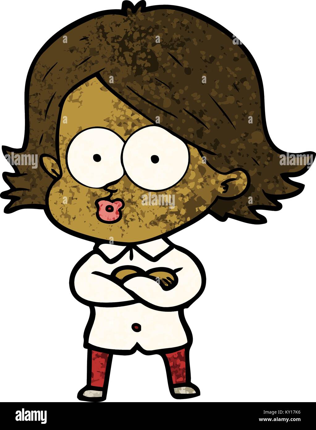 cartoon girl pouting Stock Vector Image & Art - Alamy