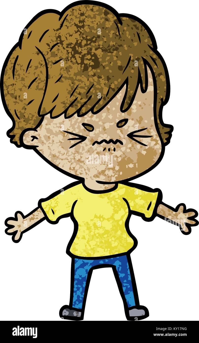 cartoon frustrated woman Stock Vector Image & Art - Alamy