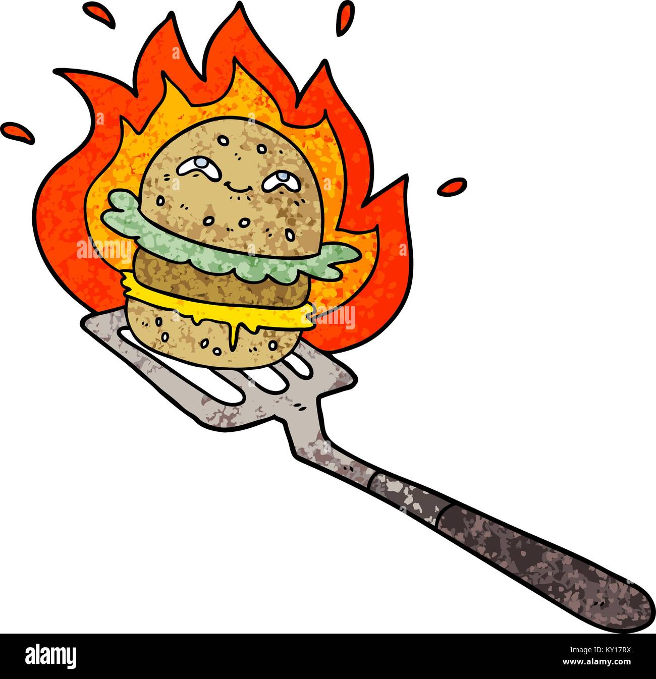 Burger flip Stock Vector Images - Alamy