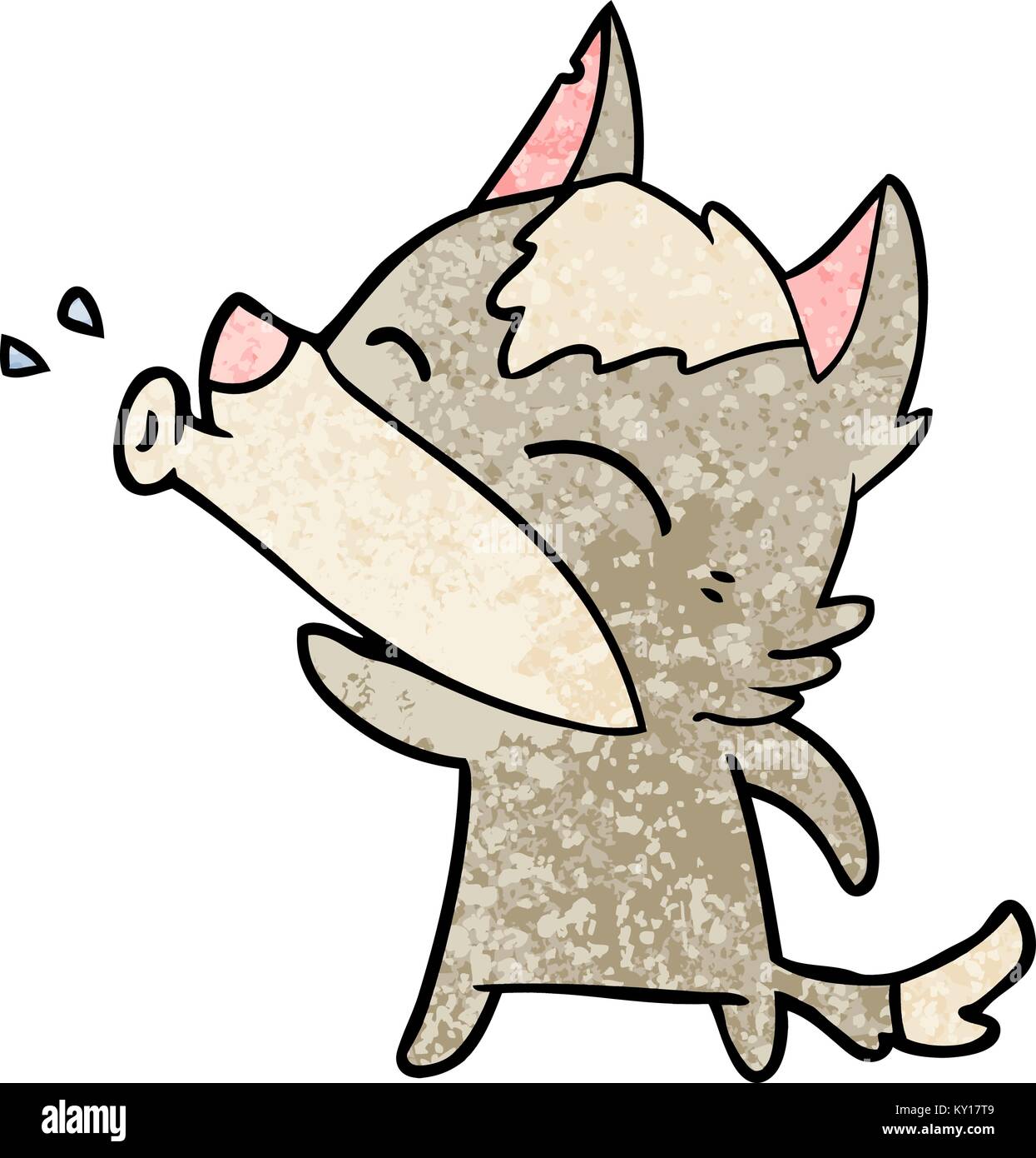 howling wolf cartoon Stock Vector Image & Art - Alamy