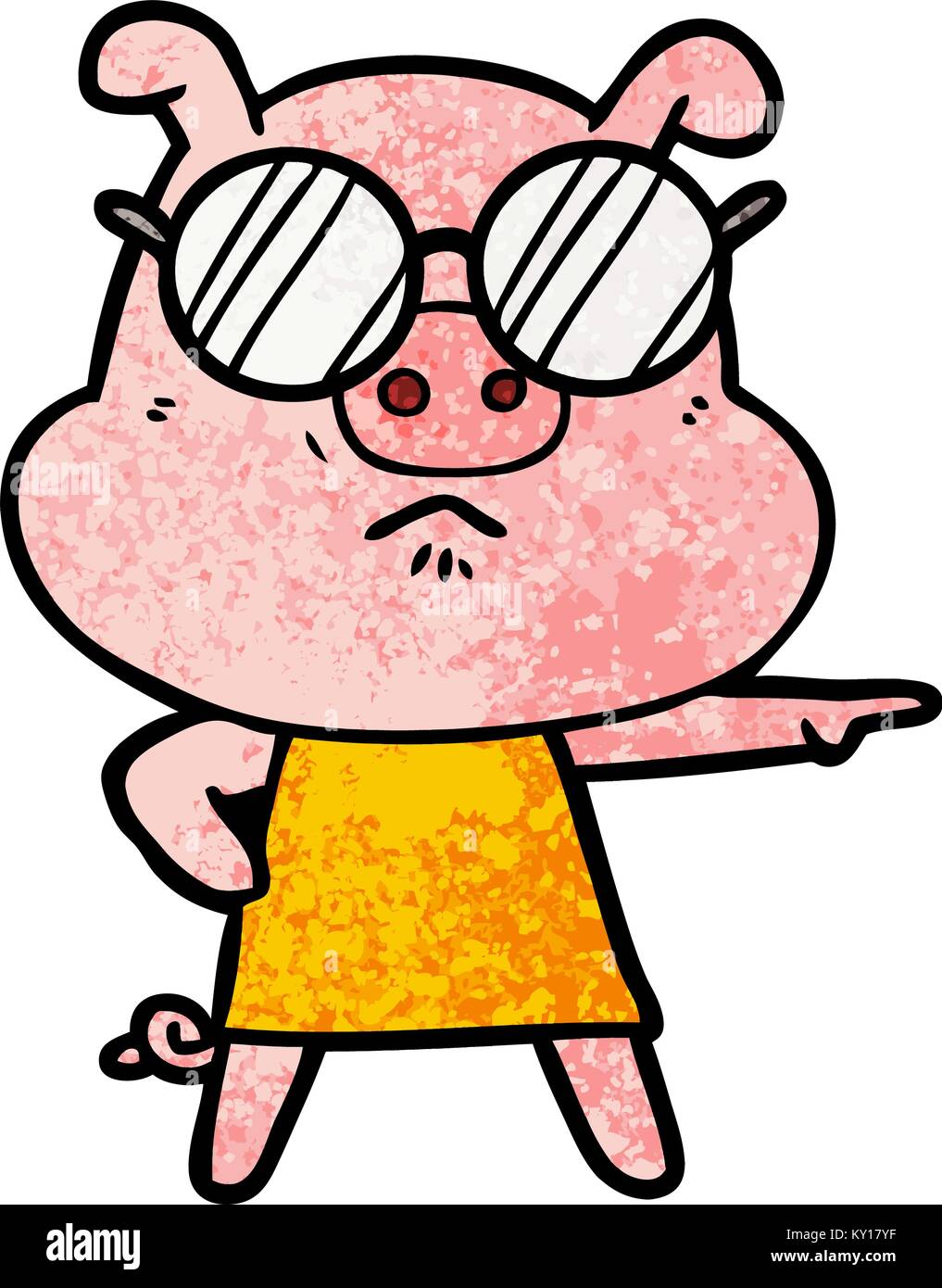 cartoon angry pig Stock Vector Image & Art - Alamy