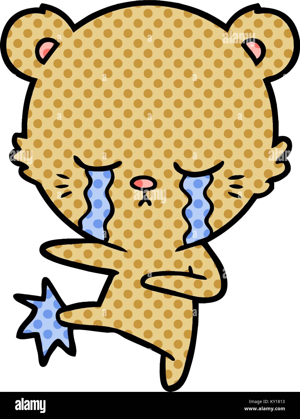 crying bear cartoon character Stock Vector Image & Art - Alamy