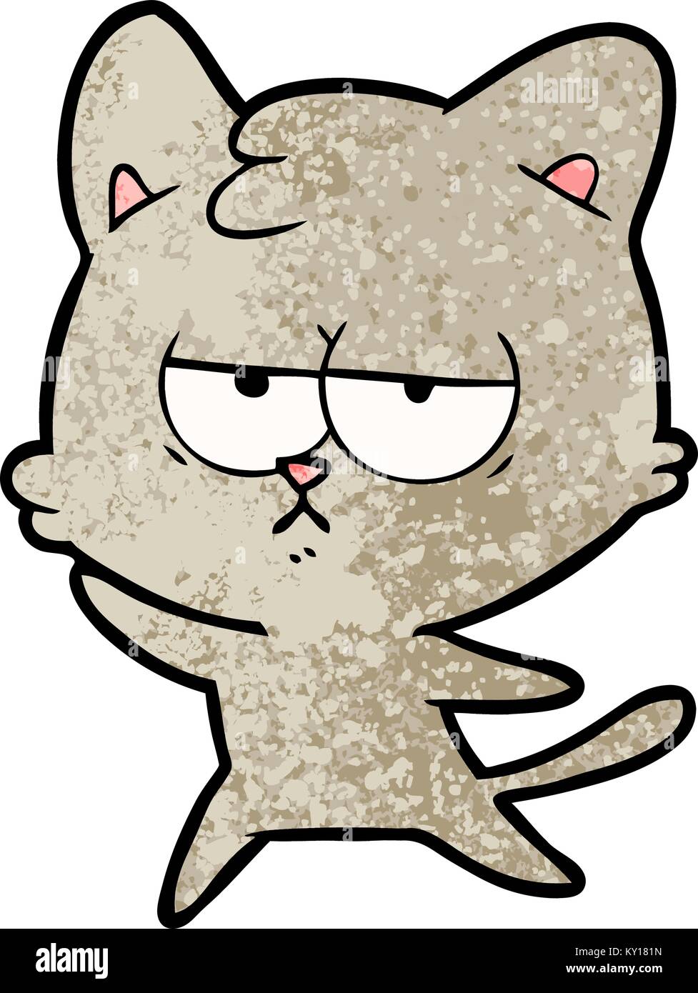 bored cartoon cat Stock Vector Image & Art - Alamy